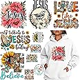Amazon.com: 10 Sheets Jesus Iron On Decals Heat Transfer Patches for ...