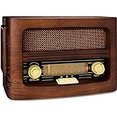 Amazon.com: ClearClick Classic Vintage Retro Style AM/FM Radio with ...