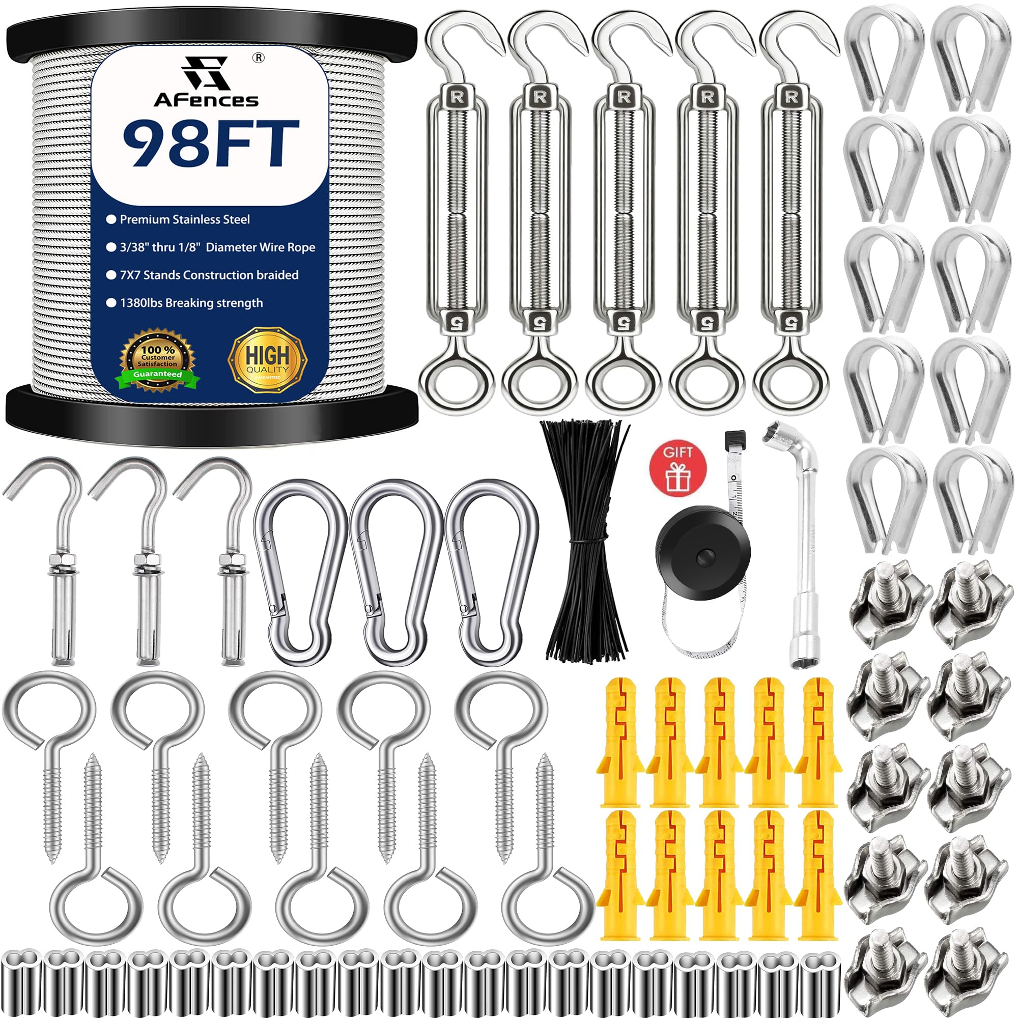 Mua 1/8" Wire Rope ,1/8" Steel Cable ,M5 Turnbuckles for Cables Wire ...