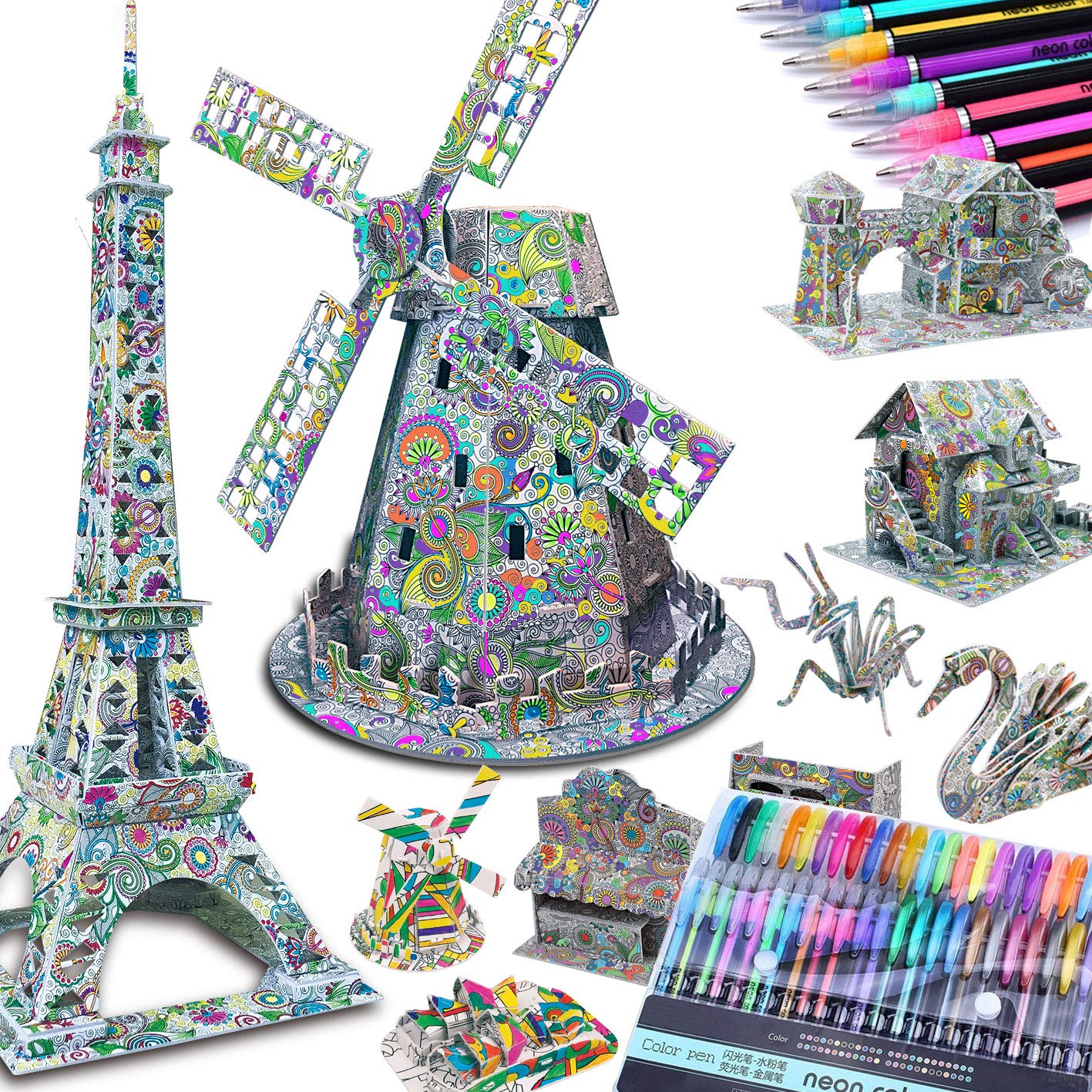 Buy 10 PACK 3D Coloring Puzzle Large Architect Models 10 3 D Puzzles Buy 10 PACK 3D Coloring Puzzle Large Architect Models 10 3 D Puzzles