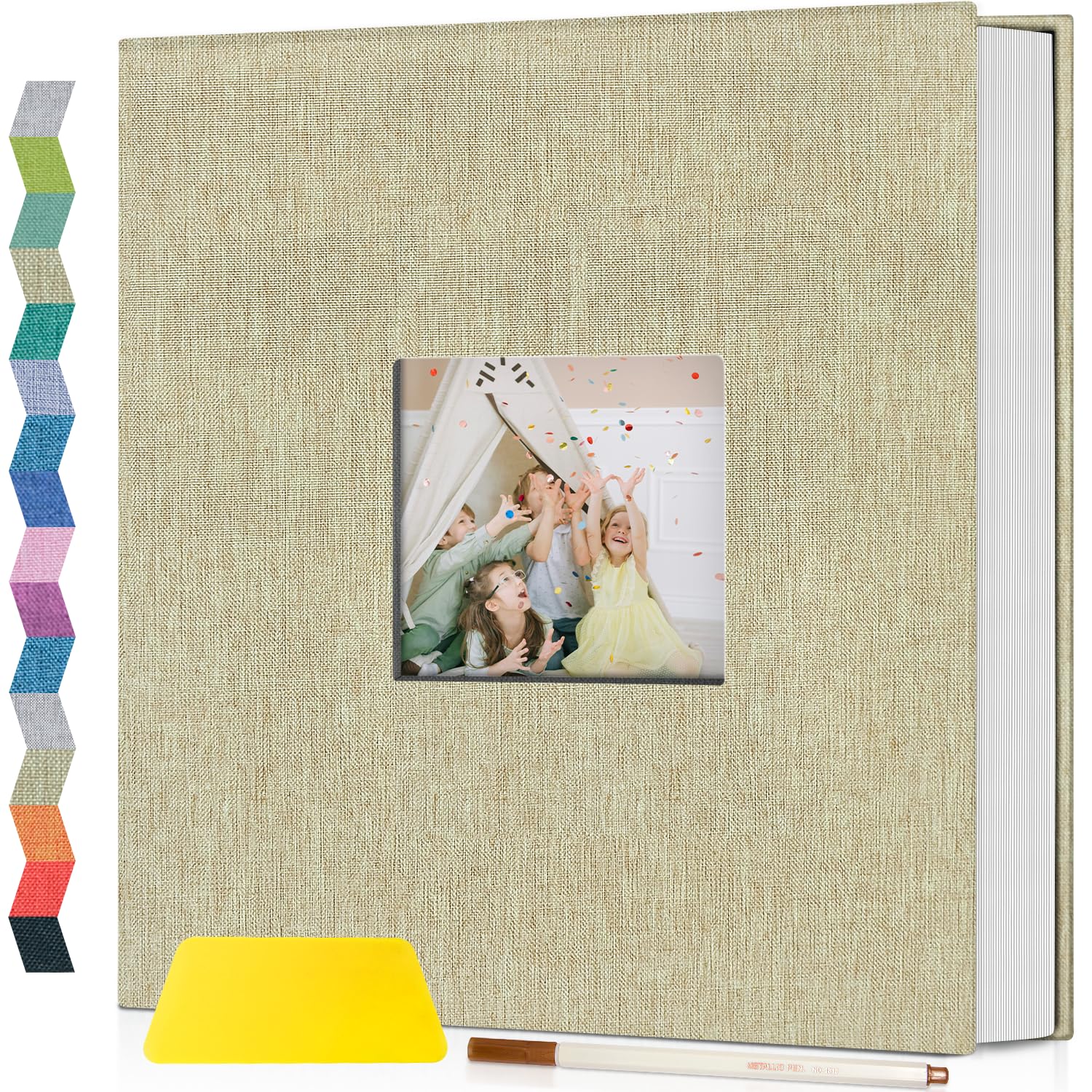 popotop Photo Album Self Adhesive with Picture Display Window,60 Pages ...