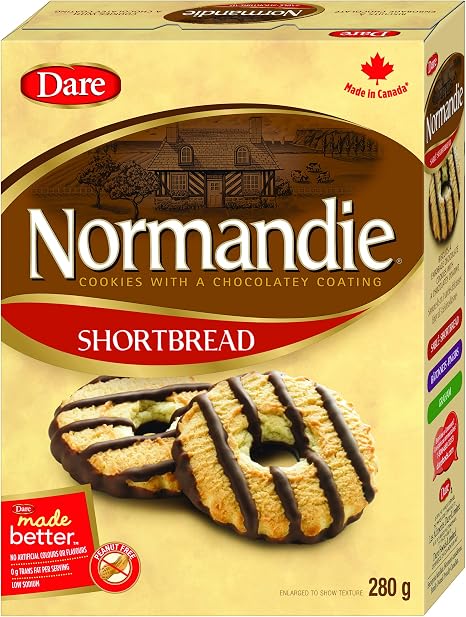 Normandie Dare Chocolate Shortbread Cookies, 280g Box, 280 Grams ...