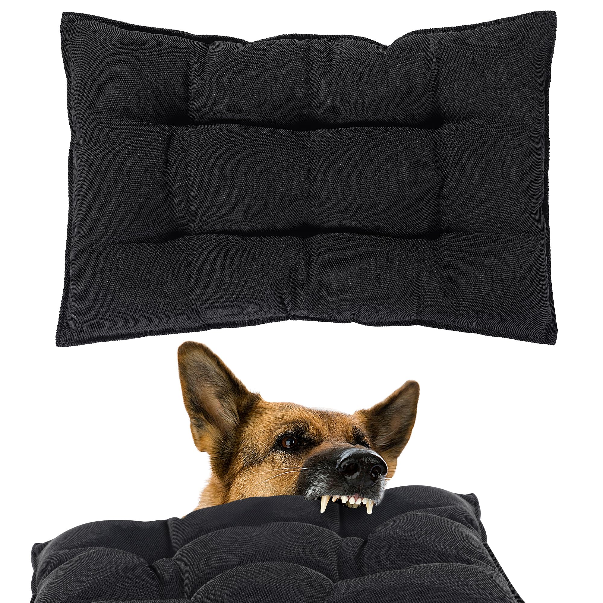 HOMBYS Chew Proof Dog Bed for Teething Puppy, Indestructible Durable ...