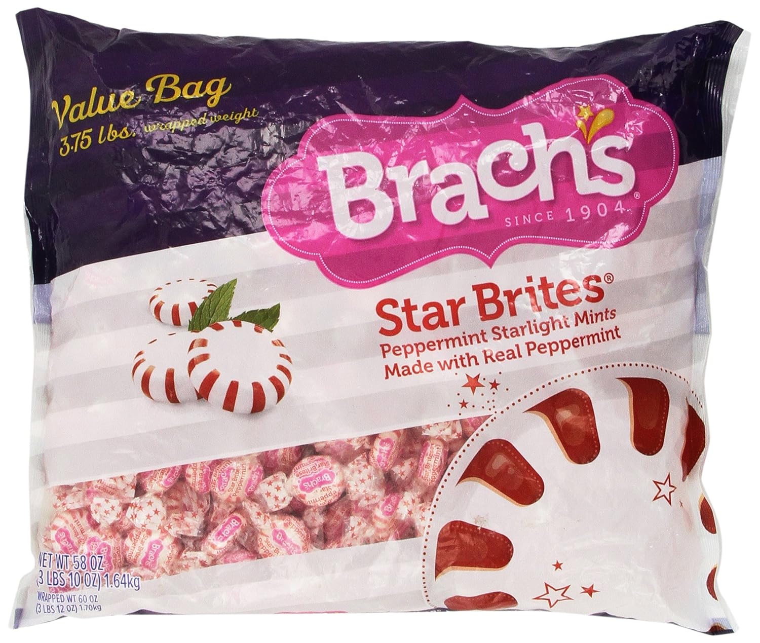 Amazon.com : Star Brites Peppermint Candy, Individually Wrapped, 58 oz ...