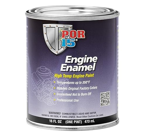 POR-15 Engine Enamel, High Temperature Engine Paint, 16 Fluid Ounces ...