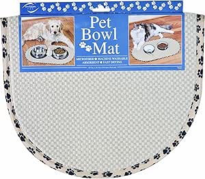 Amazon.com: Envision Home 420401 Microfiber Pet Bowl Mat, 12.5 Inch x ...