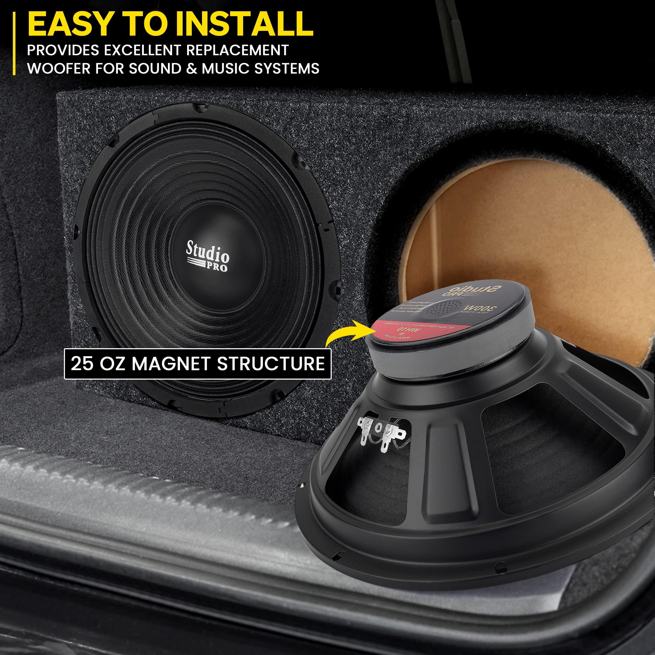 Mua Pyramid 10 Inch Car Subwoofer Speaker - 300 Watt High Powered Car ...