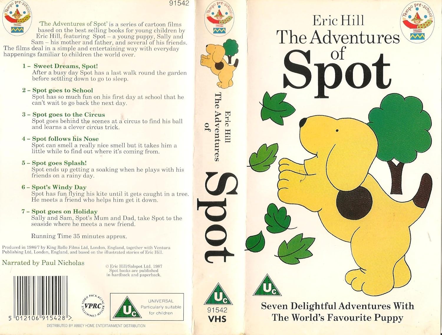 Spot: The Adventures Of Spot [VHS]: Spot: Amazon.co.uk: Video