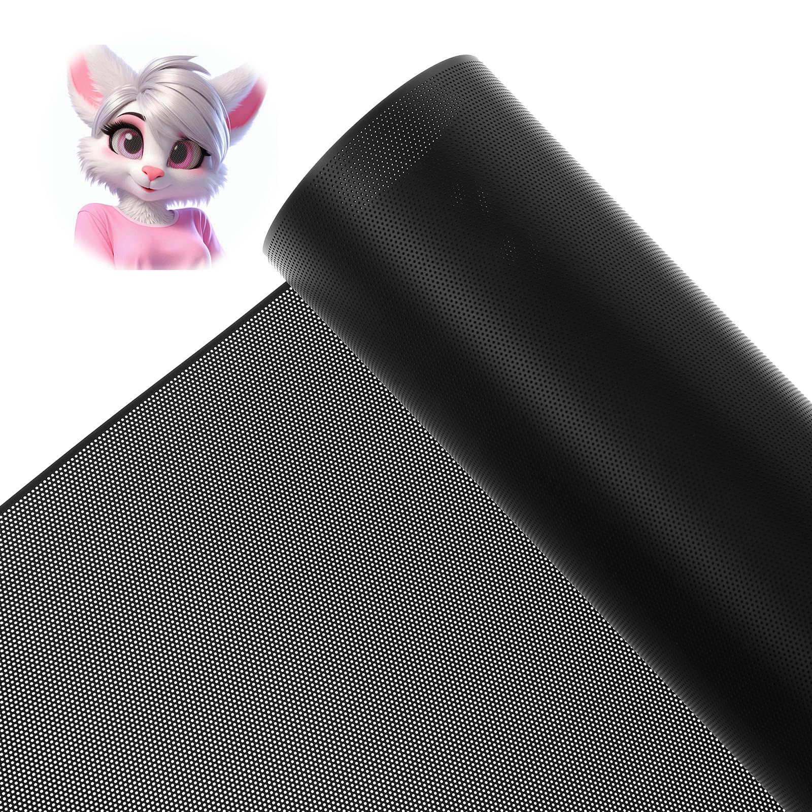 Fursuit Eye Mesh 39x11.8in Black Plastic Mesh Canvas Sheet Waterproof ...