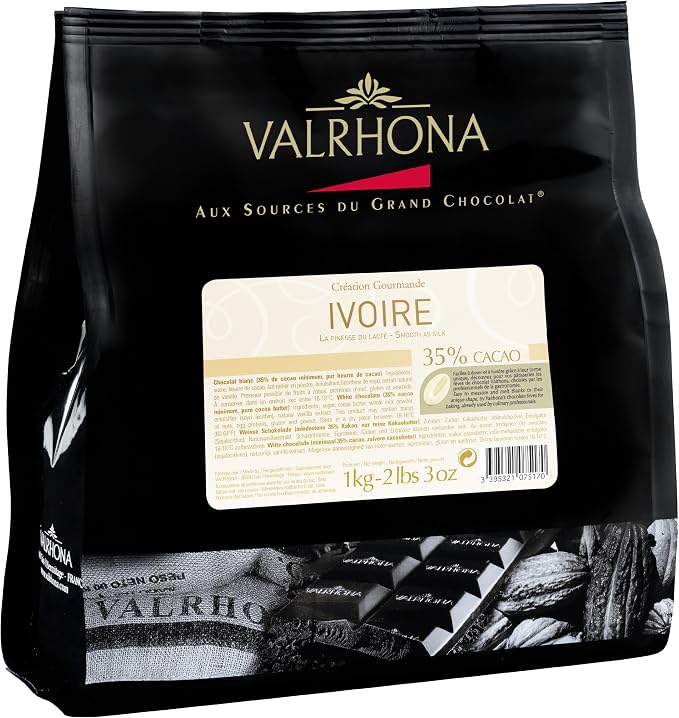 Valrhona - Blanc Ivoire - A Pâtisser - 1Kg: Amazon.es: Alimentación y ...