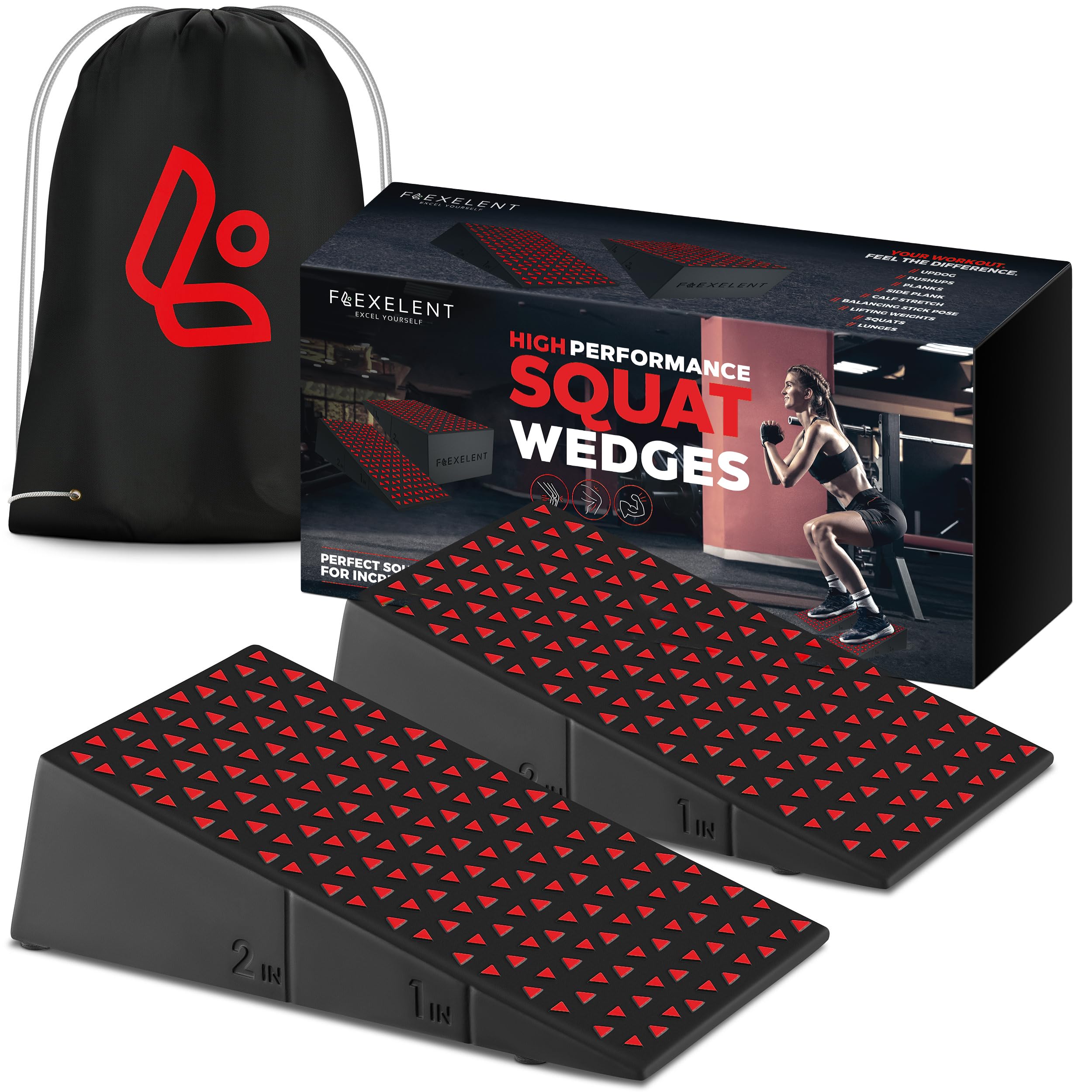 Mua Squat Wedge Block Pair, Squat Ramp, Calf Raise Block, Anti-Slip ...