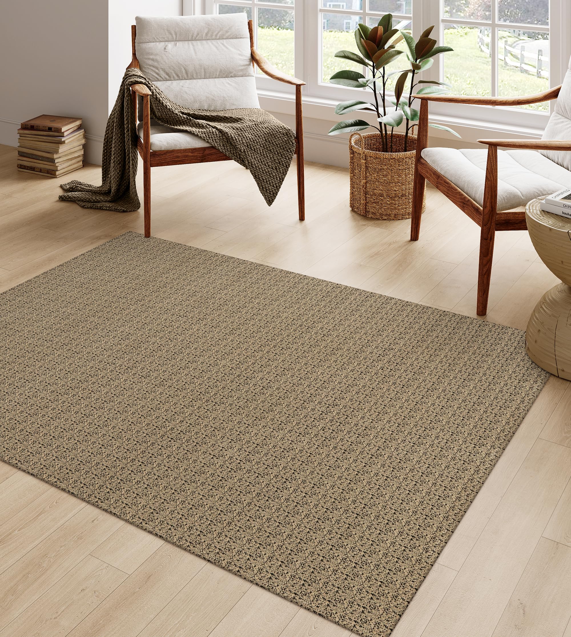 Collive Area Rugs 4x6, Farmhouse Machine Washable Living Room Rug Boho ...