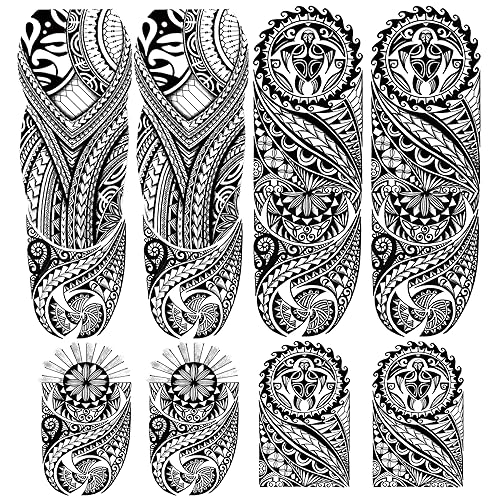 Tribal Totem Sleeve Tattoos 4-Sheet Large Full sleeve Tattoos and 4 ...
