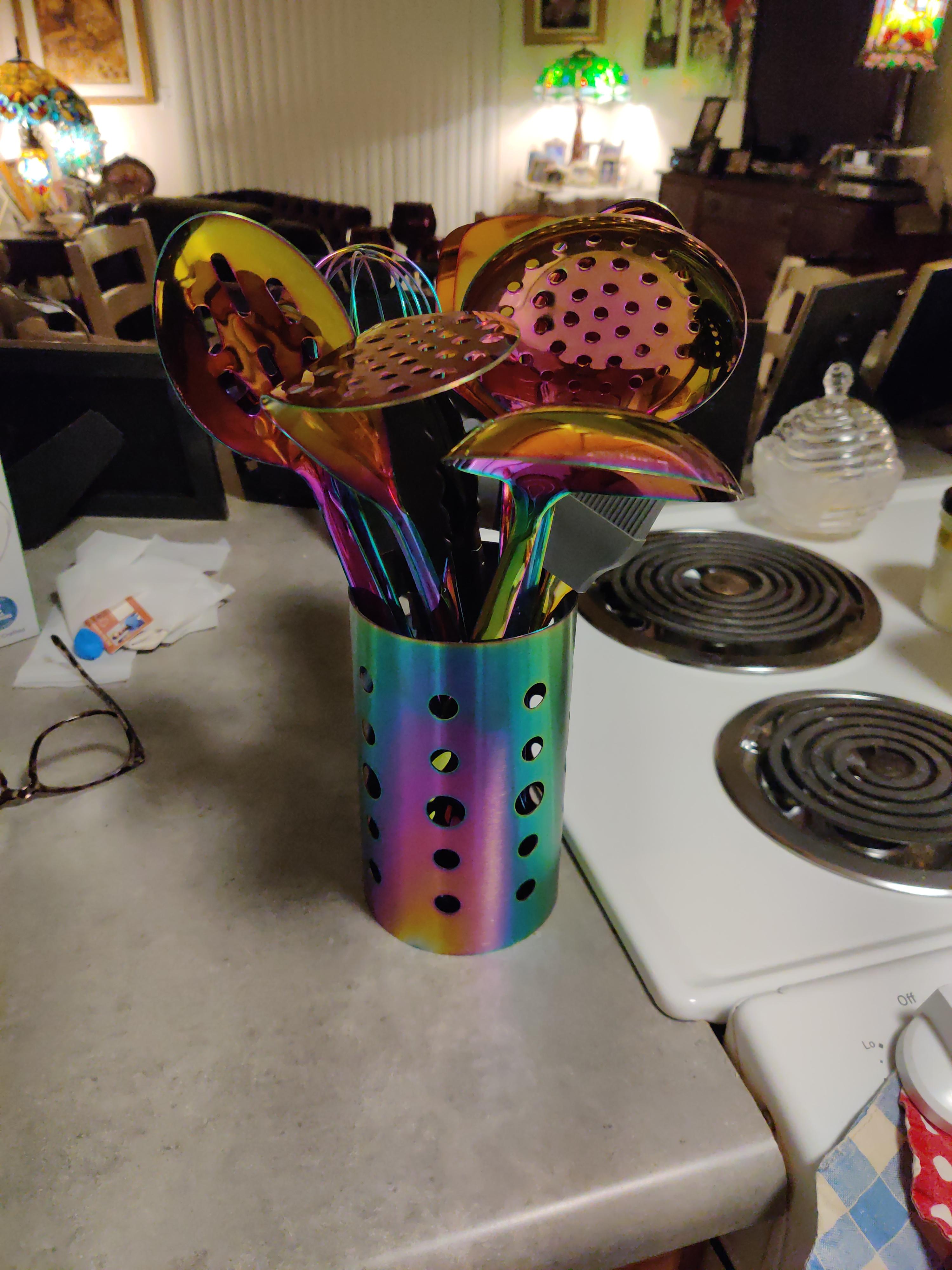 $1/mo - Finance HOMQUEN Rainbow Spatulas, Stainless Steel Slotted ...