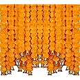 Amazon.com: Marubhumi 5 PC 4.5 Feet Long Strands Artificial Marigold ...