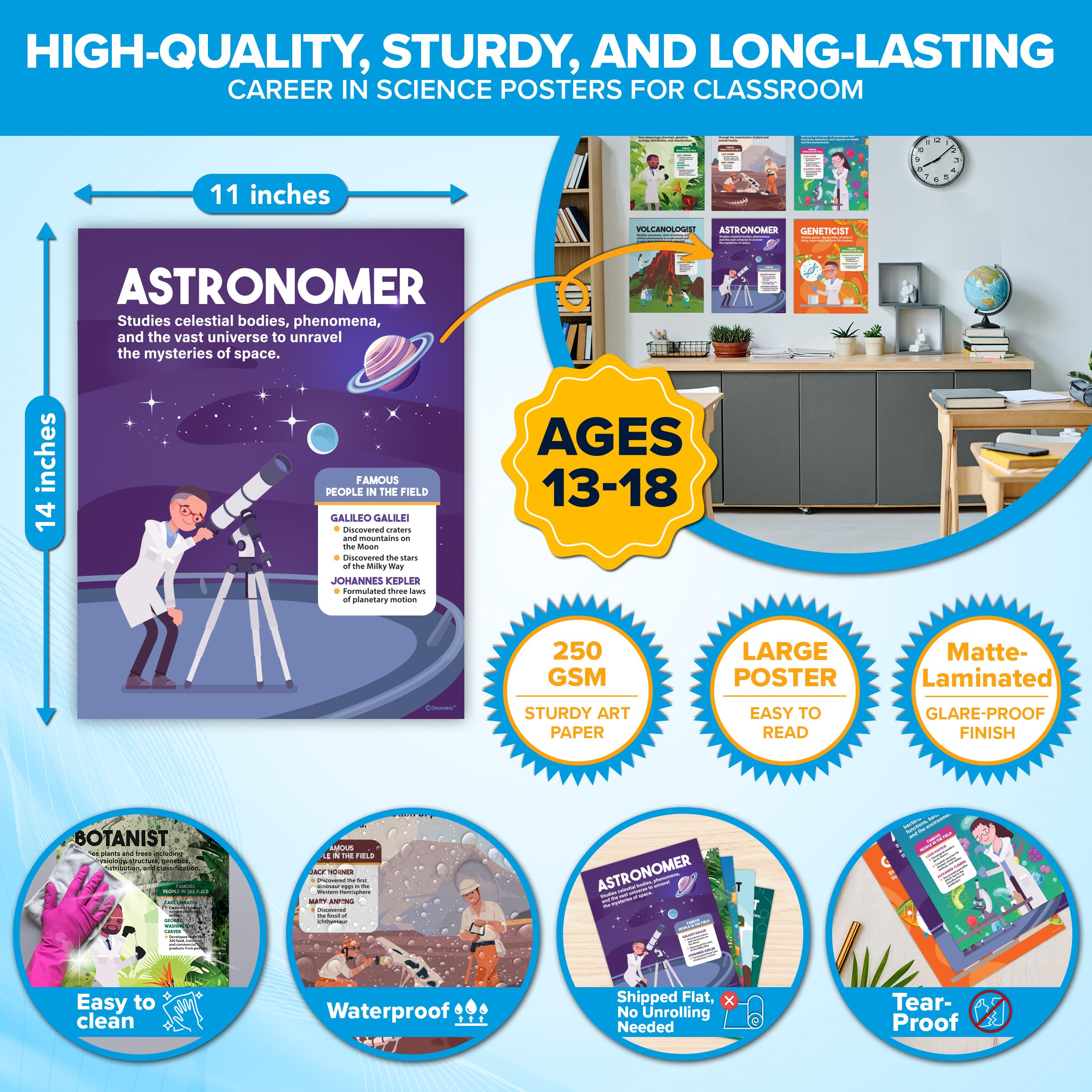 Mua Decorably 16 Career in Science Posters for Classroom Middle School ...
