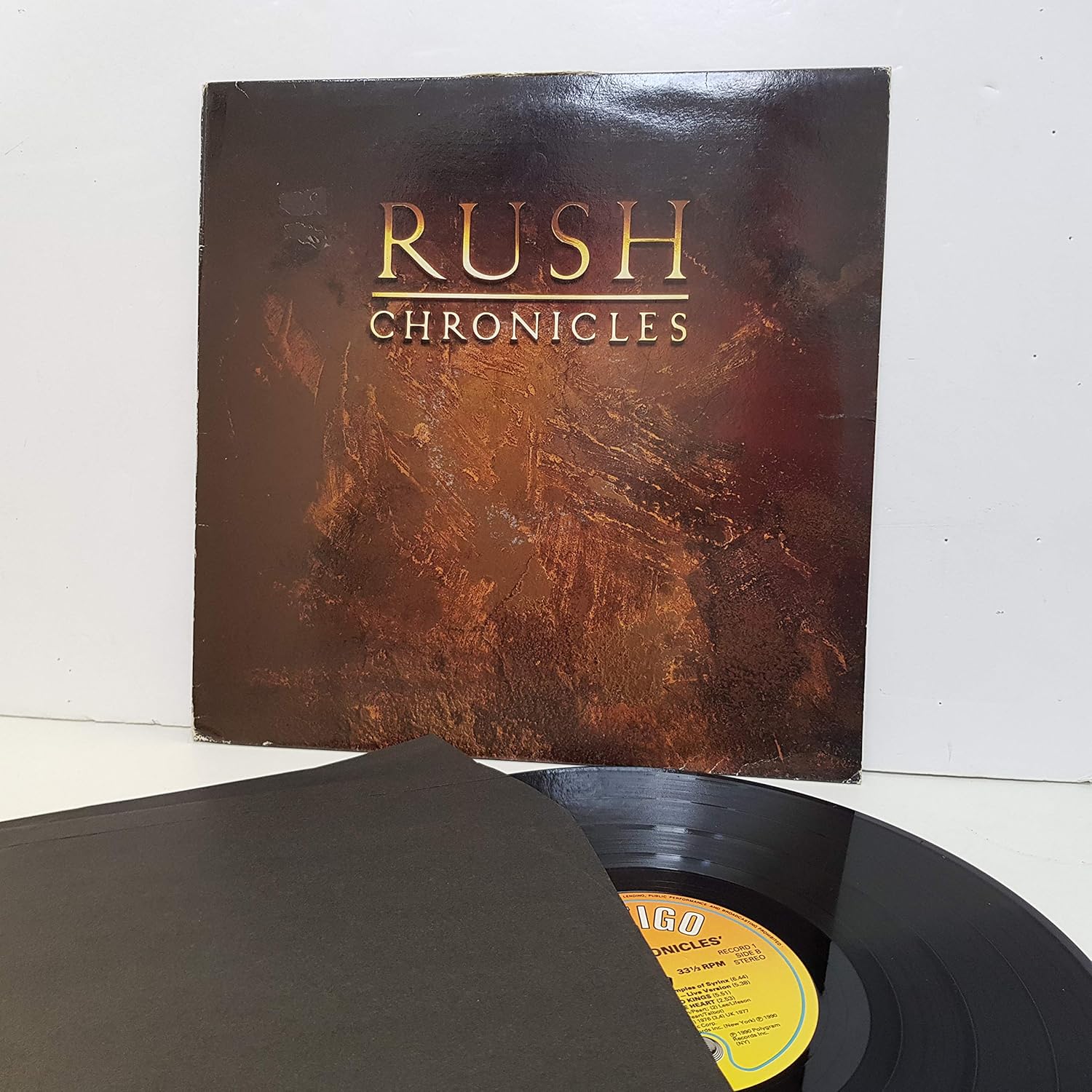 RUSH CHRONICLES. 8389364. 3 X 12" vinyl LP. 1st UK PRESSING 1990 - RUSH