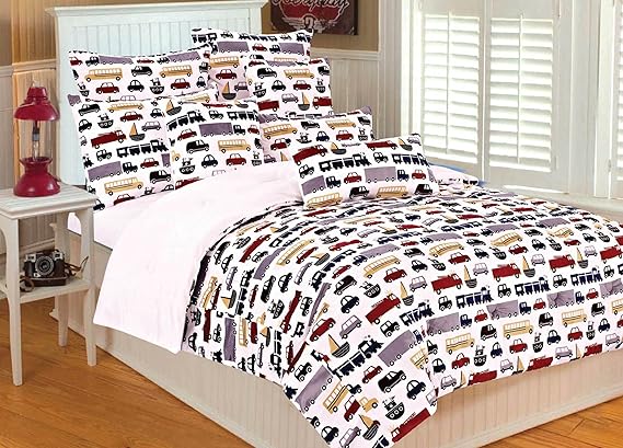 Amazon.com: MARLO LORENZ 4642 Automobiles Microplush Comforter Set ...