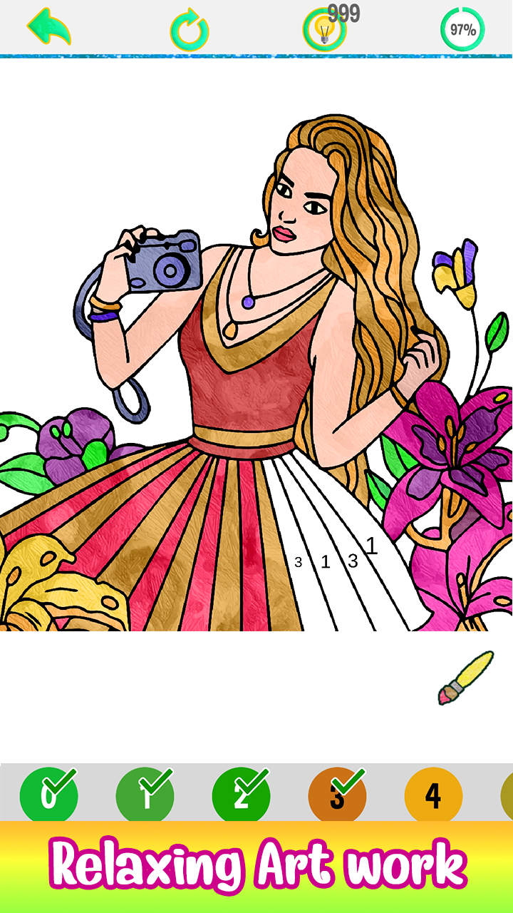 Oil Paint Book - Color by Number Pages:Amazon.com:Appstore for Android