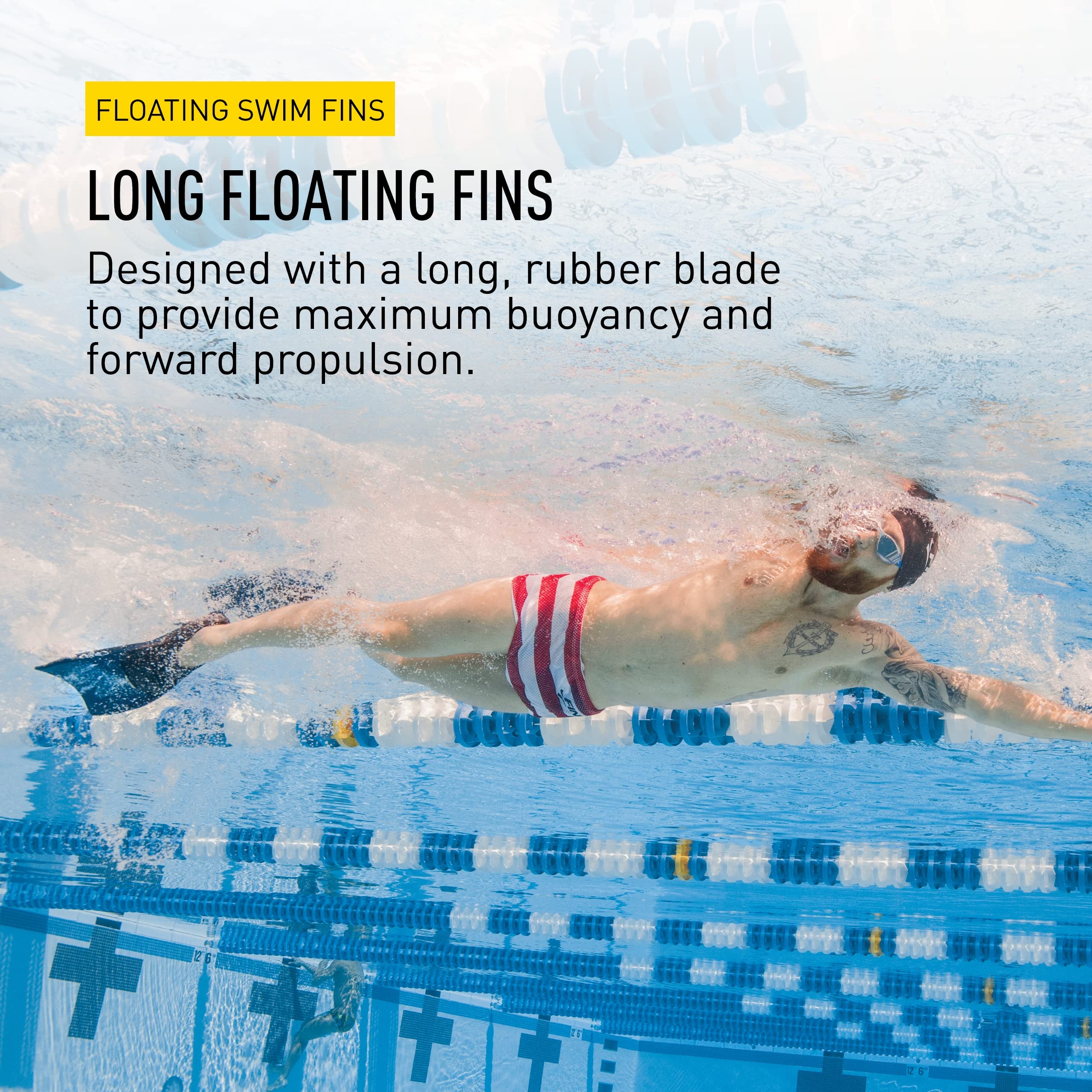 FINIS Long Floating Fins , Blue/Lime Green, XXXS (Jr. 8-11) (1.05.037 ...