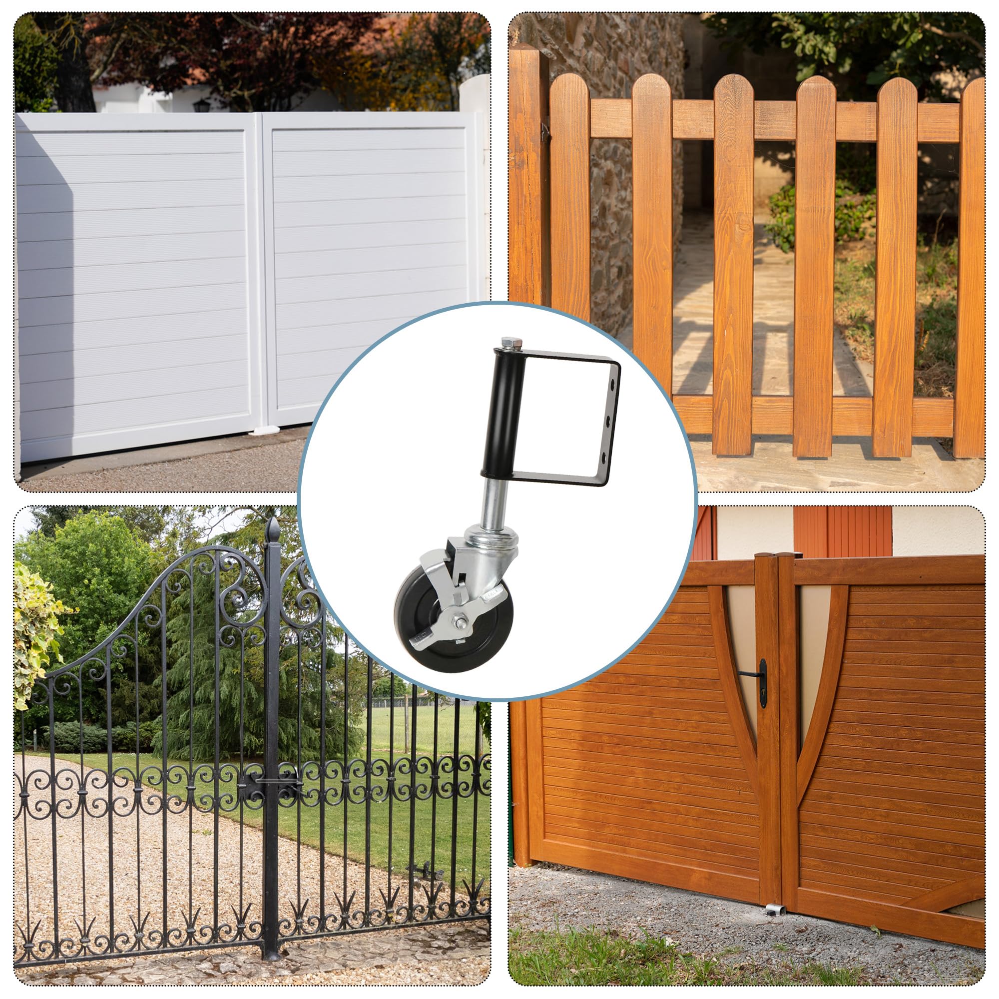 Spring Loaded Adjustable Gate Wheel, 4 Inch Gate Wheel Heavy Duty Drag ...