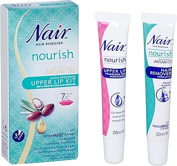 Nair Hair Remover - Natural Argan Oil Upper Lip Kit, 20ml: Amazon.co.uk ...