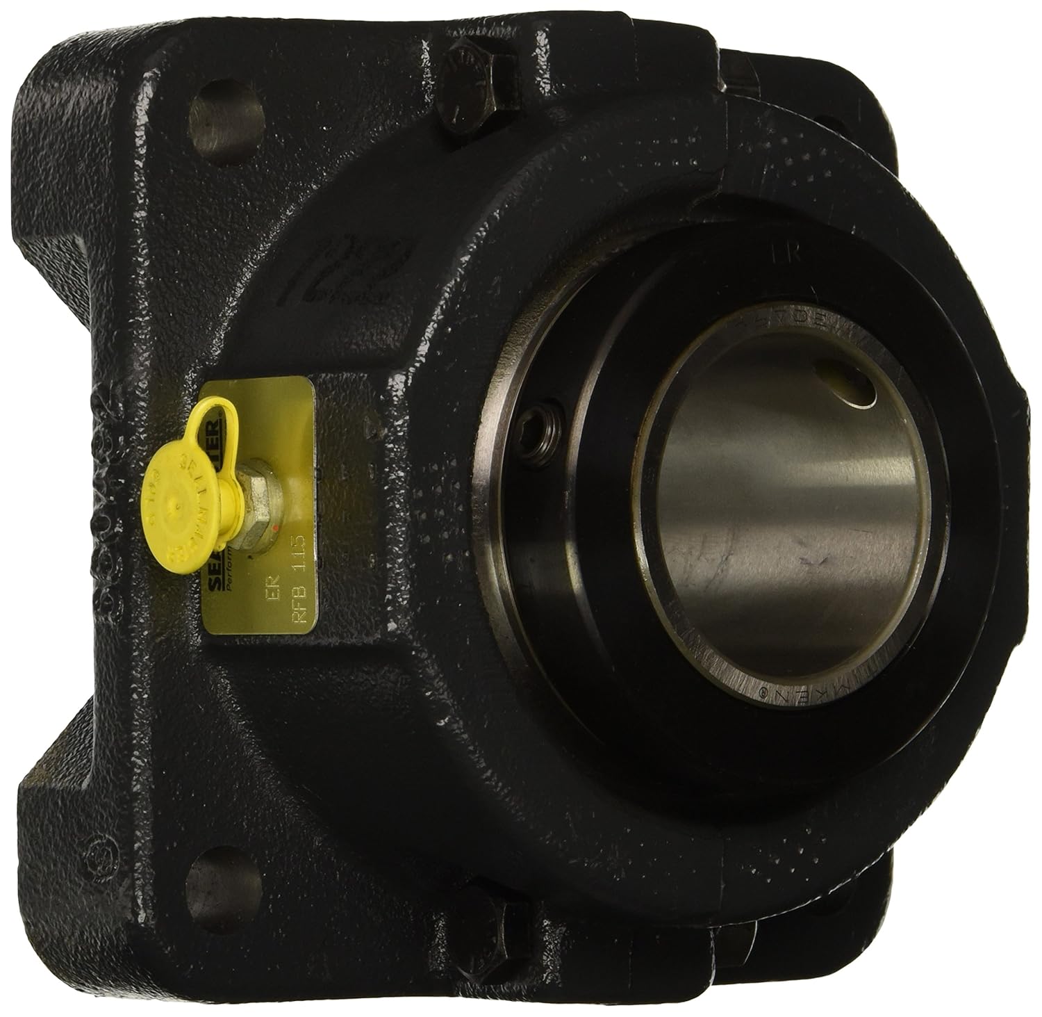 Sealmaster RFB 115 Heavy Duty Flange Unit, 4 Bolt, Regreasable, Felt ...