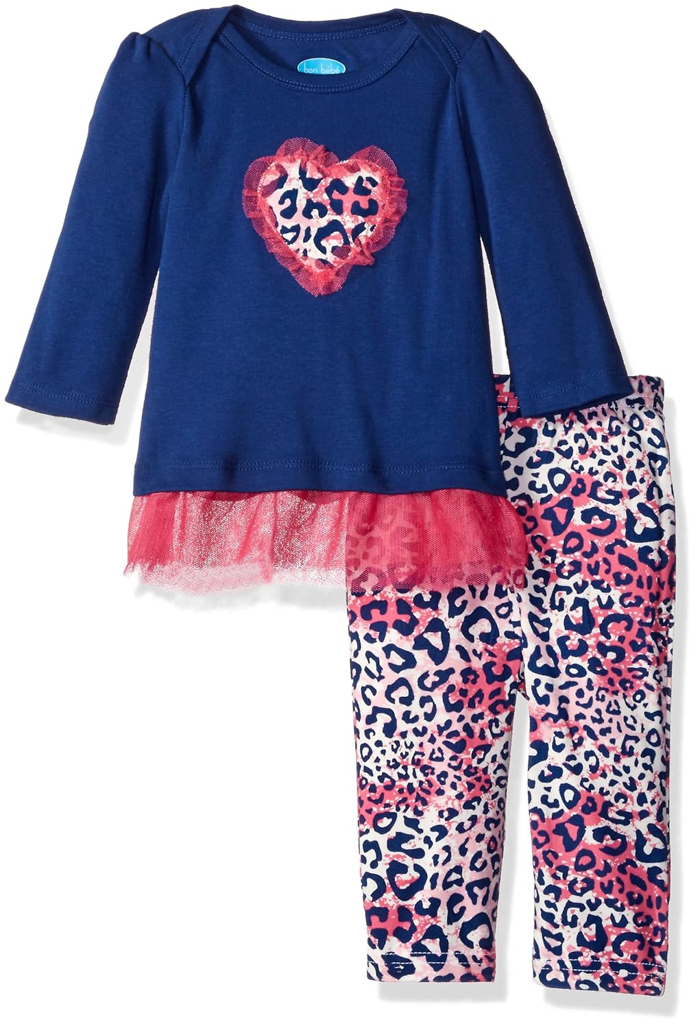 Bon Bebe Baby Girls' 2 Piece Dress Set with Lap Shoulder Opening and ...