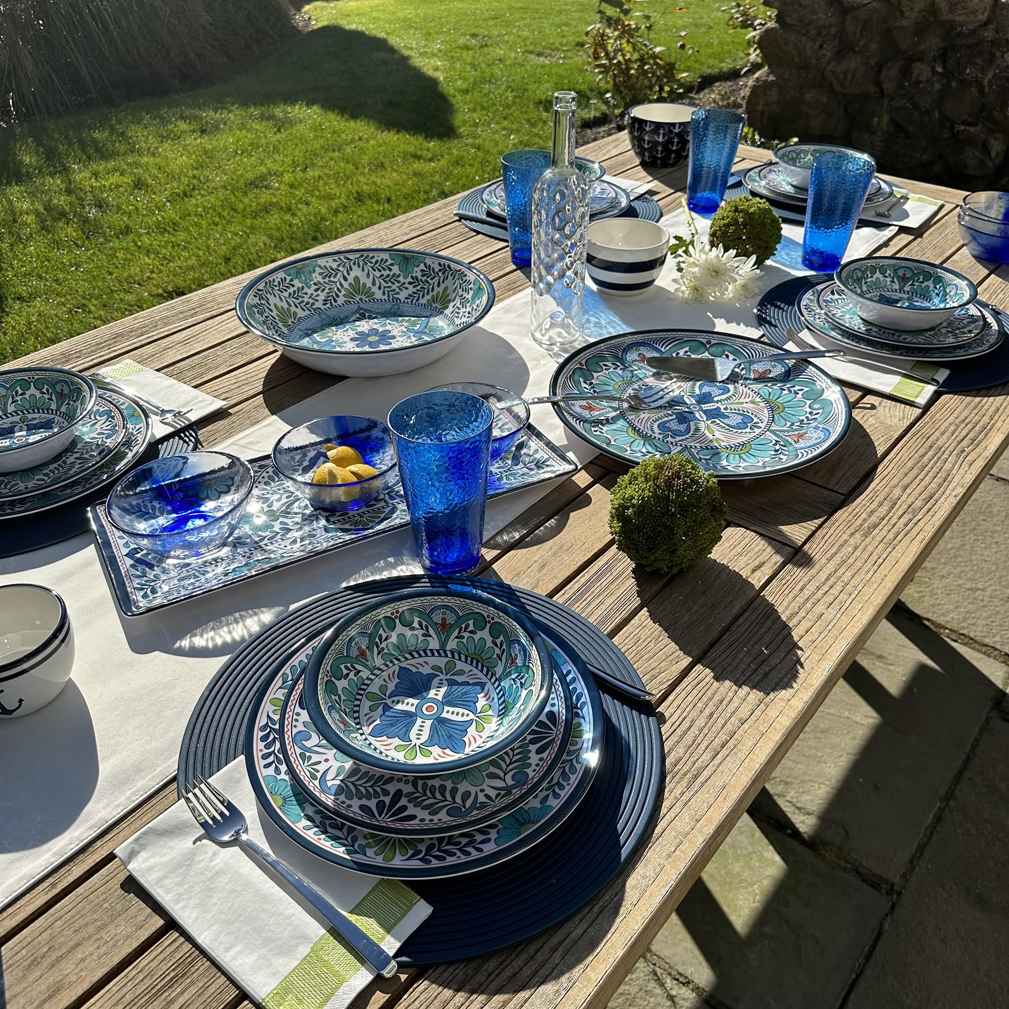 Certified International Talavera 11" Melamine Dinner Plates Feature ...