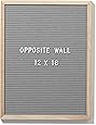 Opposite Wall Changeable Grey Felt Letter Board Solid Oak Wood Frame ...