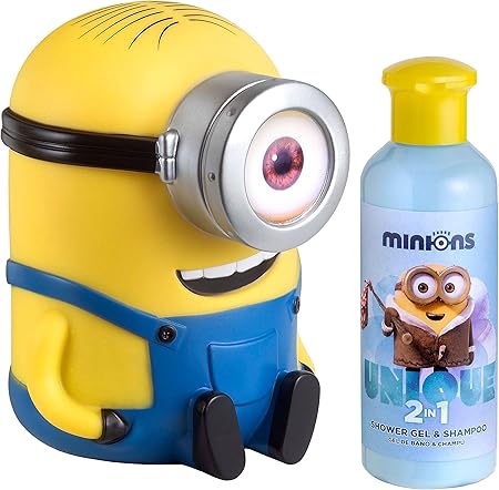 Minions Coffret Gel Douche 200 ml + Shampooing Tirelire 3D: Amazon.fr ...