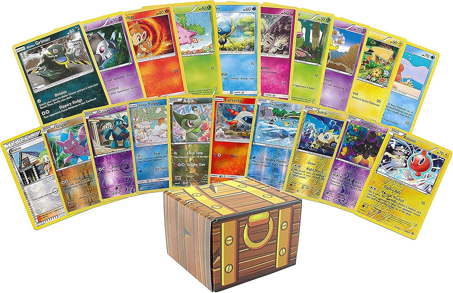 100 Assorted Pokemon Cards Beginner Set: Features 10 Reverse Holos, 90 ...