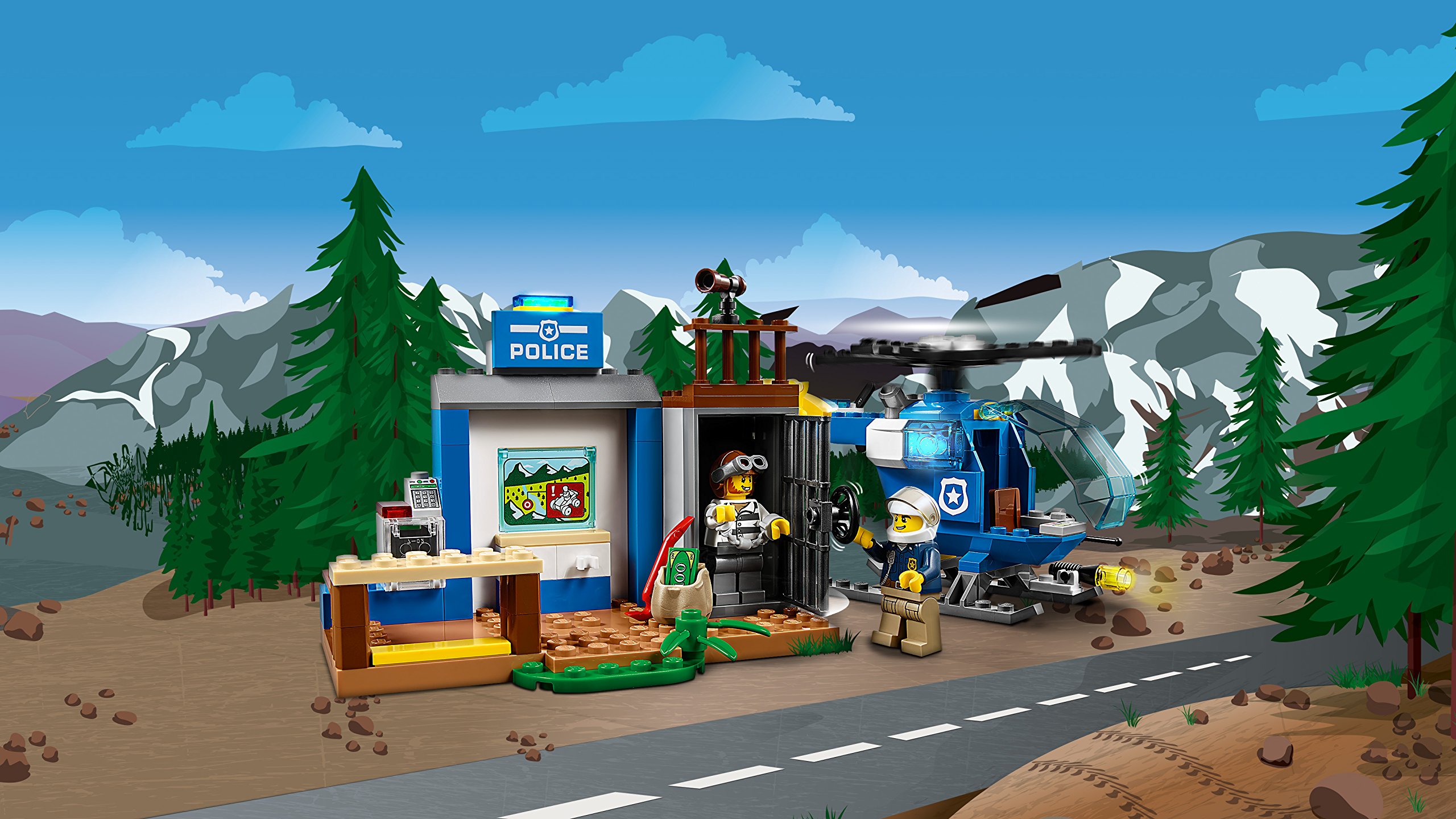 LEGO 10751 Juniors Mountain Police Chase Building Set, Toy Police ...