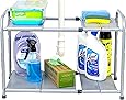 Amazon.com: SimpleHouseware Under Sink 2 Tier Expandable Shelf ...