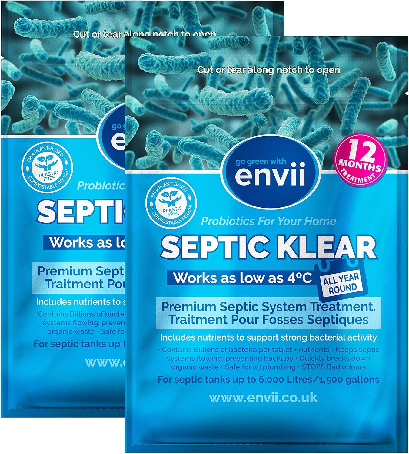 envii Septic Klear – Bacterial Septic Tank Cleaner – 2 Year Supply ...