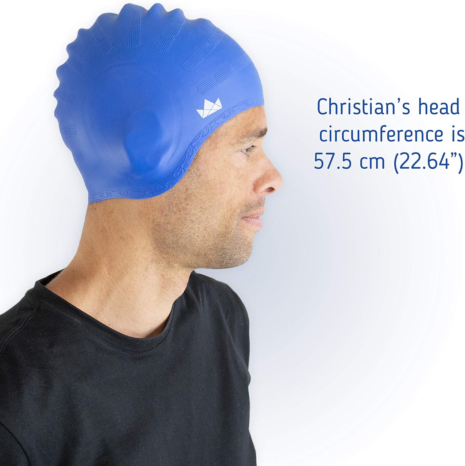 The Friendly Swede Silicone Long Hair Swimming Caps for Adults with Ear ...