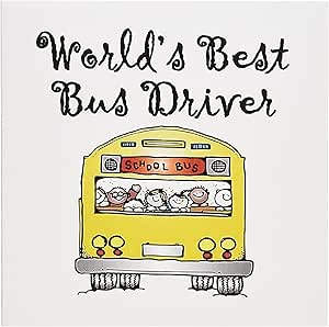 Amazon.com : Worlds Best Bus Driver. - Greeting Cards, 6 x 6 inches ...