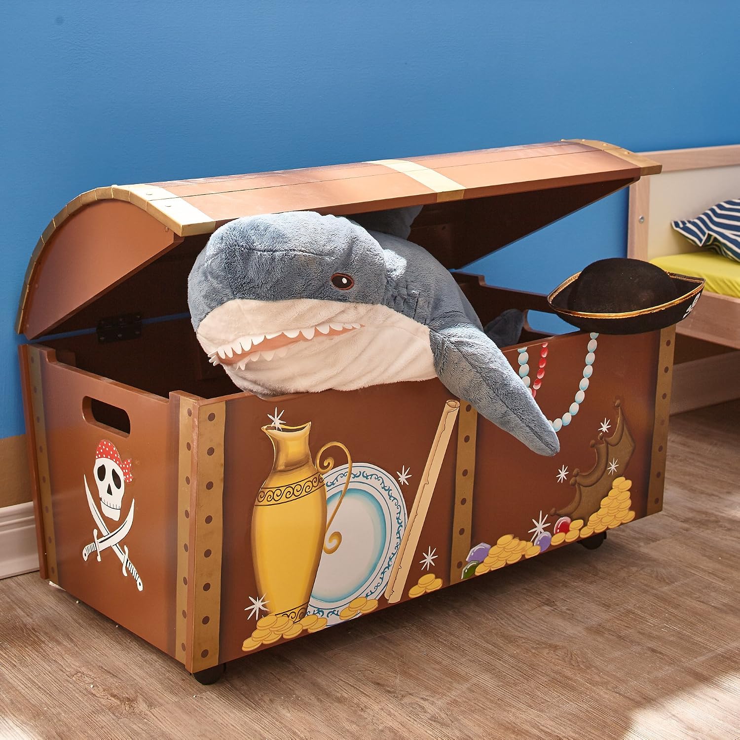 Fantasy Fields – Pirate Island themed Kids Wooden Toy Chest Toy Box ...