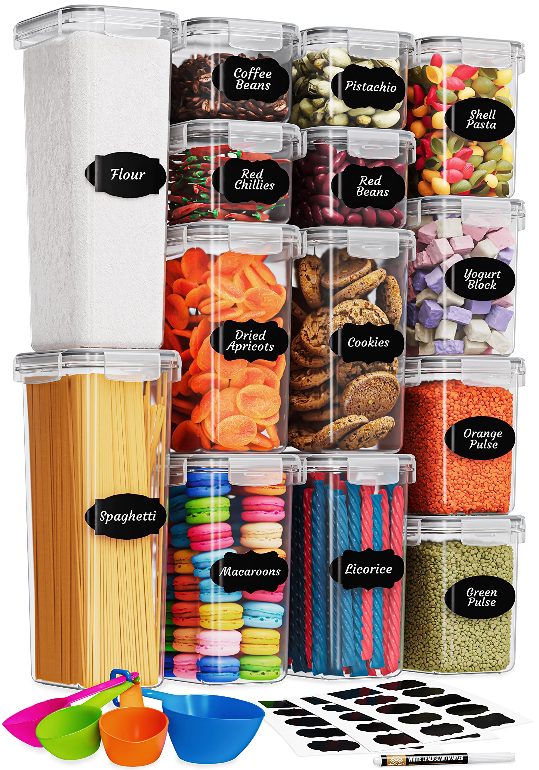 Mua Chef's Path Kitchen Storage Box – Set of 14 Airtight Food ...