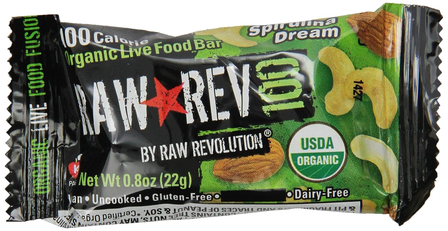 Amazon.com : Raw Rev Organic Vegan, Gluten-Free 100 Calorie Bars ...