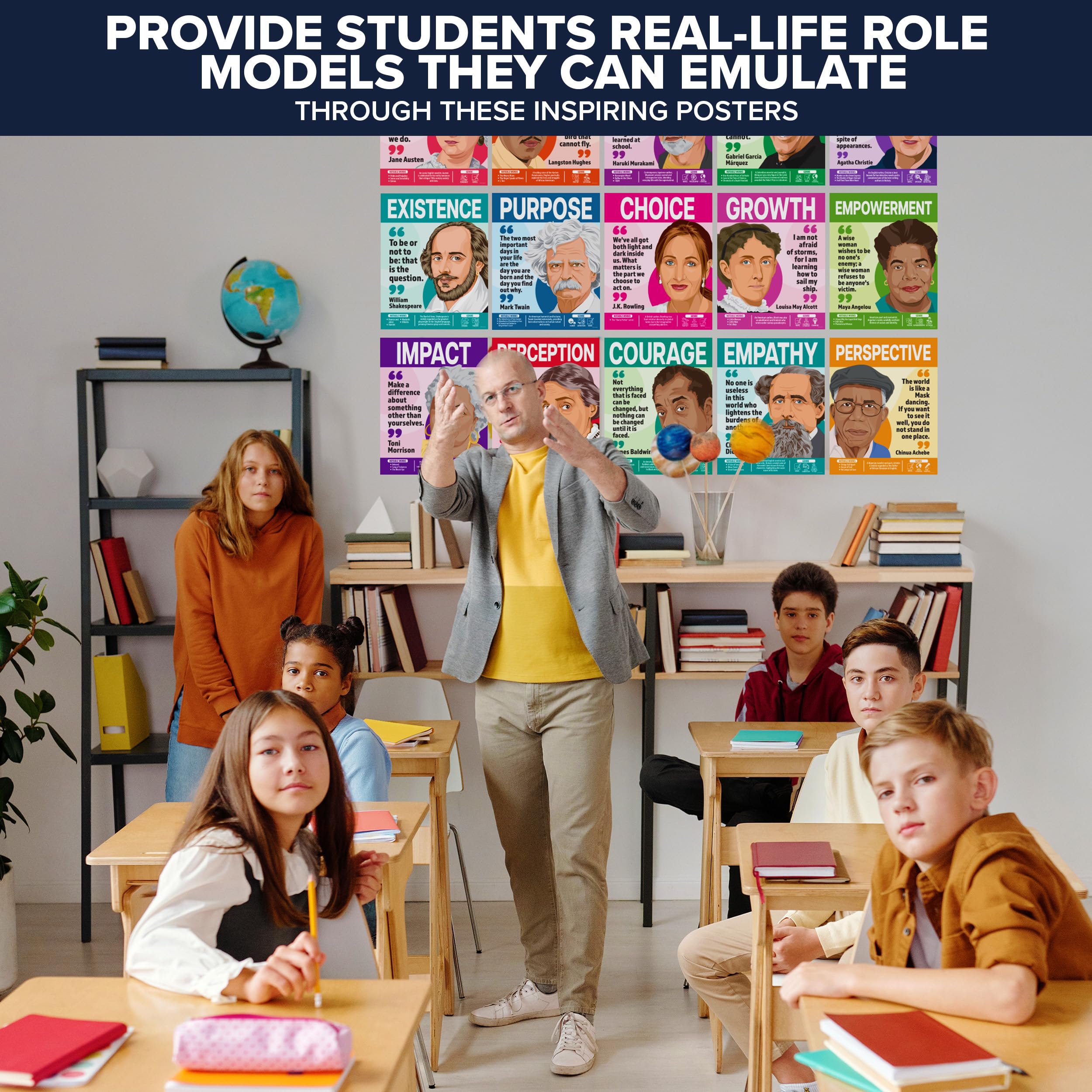 Mua Decorably 15 Literature Posters for English Classroom - 11x14in ...