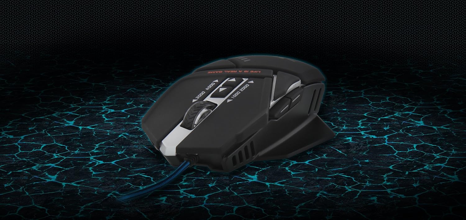 Elyte Ghost Gaming Mouse 4000DPI with 7 Programmable Buttons and ...