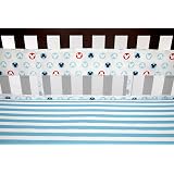 Amazon.com : Disney Mickey Mouse 3 Piece Crib Bedding Set : Baby