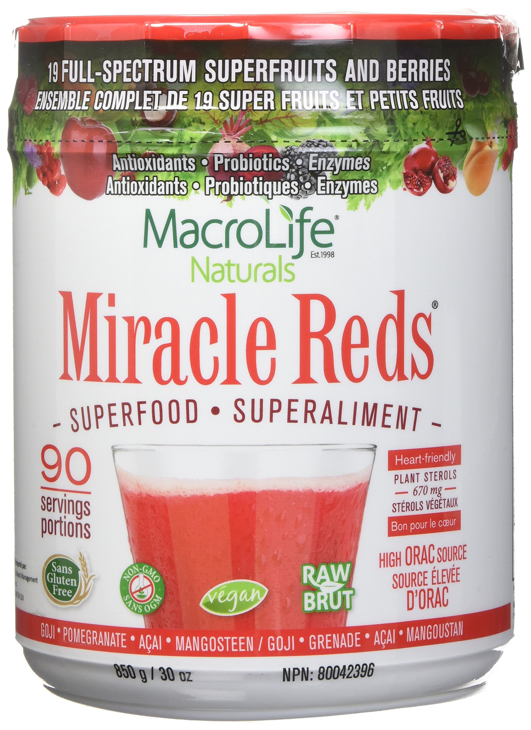 Amazon.com: MicroLife Naturals Superfood Bar Miracle Reds, Fresh Berri ...