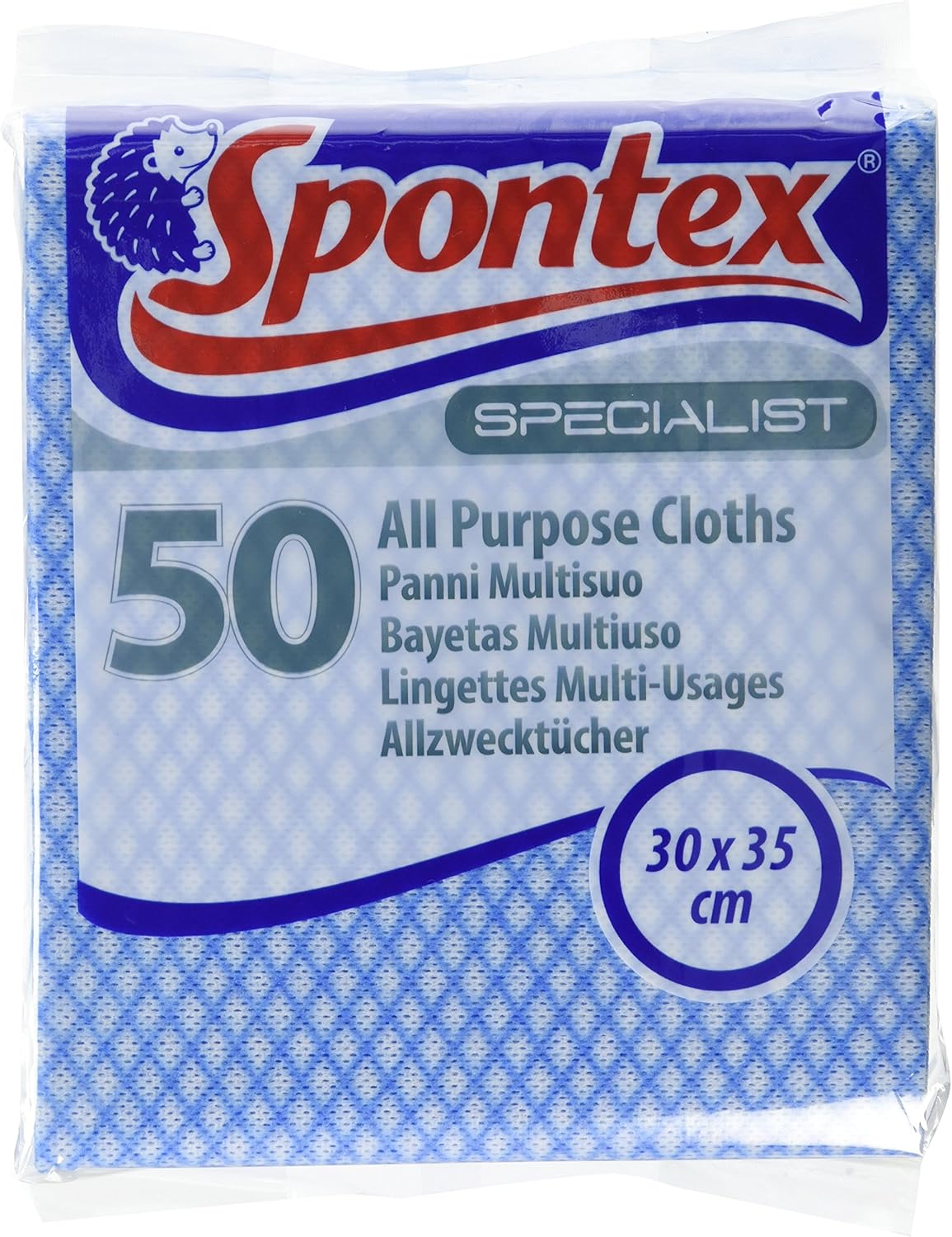 Spontex Specialist All Purpose Cloths, Blue (Pack of 50): Amazon.co.uk ...