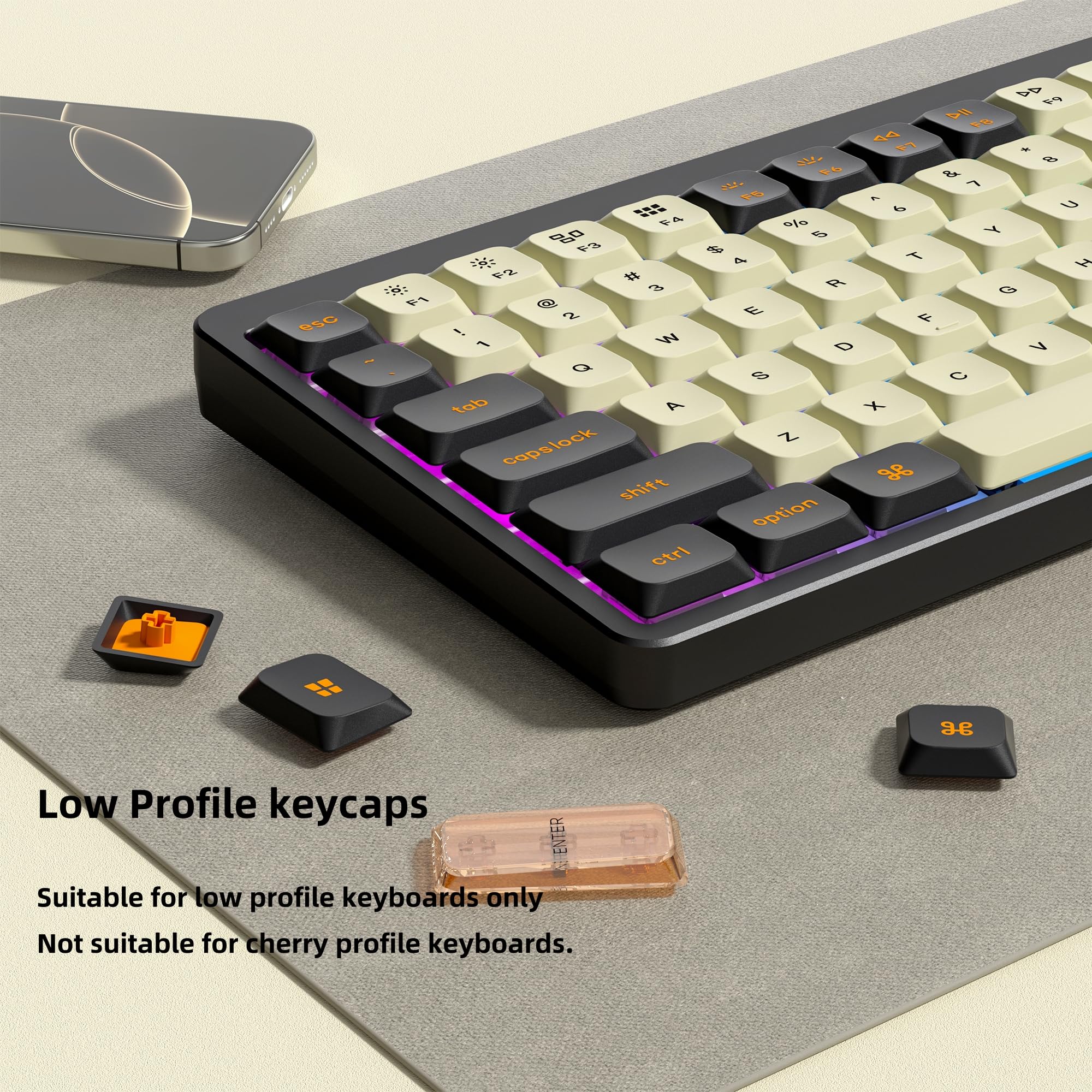 Mua dagaladoo Low Profile keycaps Set,Double Shot PBT keycaps 60 75 100 ...