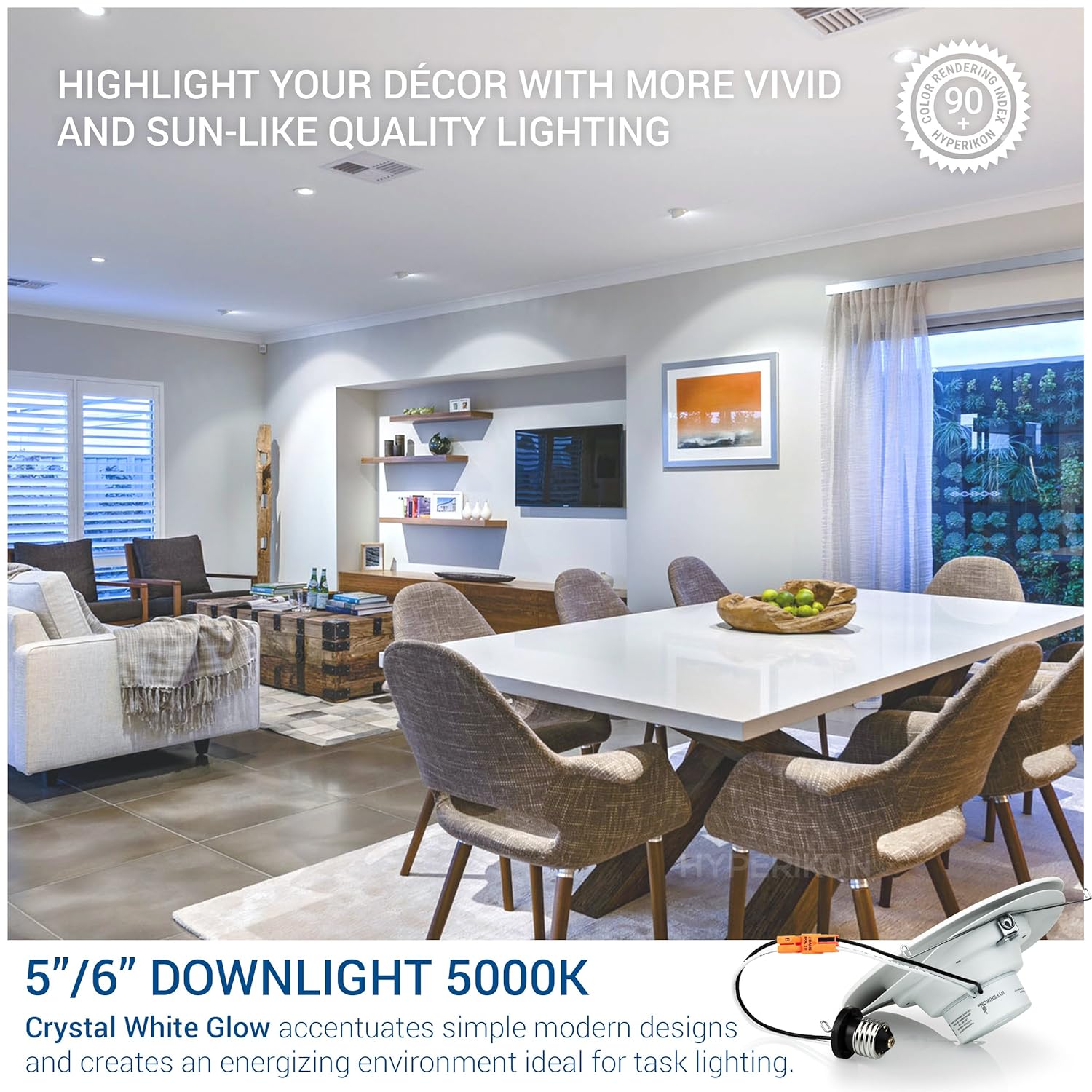 Retrofit LED Recessed Lighting Fixture 14W Crystal White Glow 75W ...