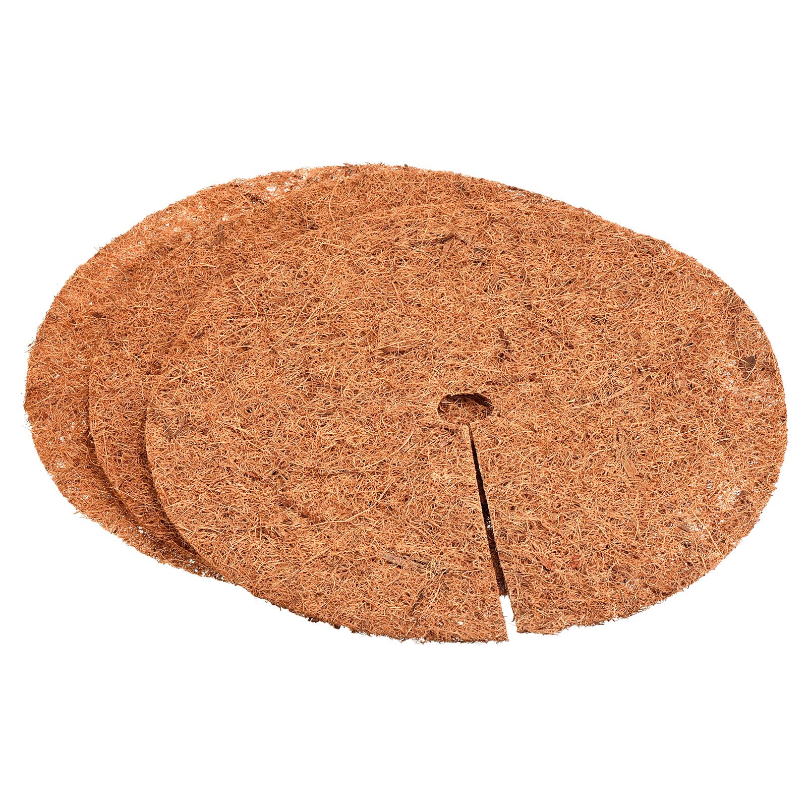 PATIKIL Coconut Fiber Mulch Ring Mat 15 Inch, 3 Pack Thick Coco Coir ...