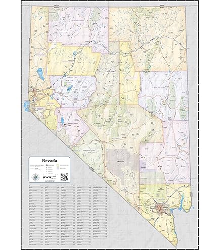 Large Detailed Roads And Highways Map Of Nevada State With National