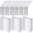 Amazon.com: Newwiee 54 Pcs Silver Sequin Chair Sashes and Table Runners, 48 Sequin Chair Bows, 6 ...